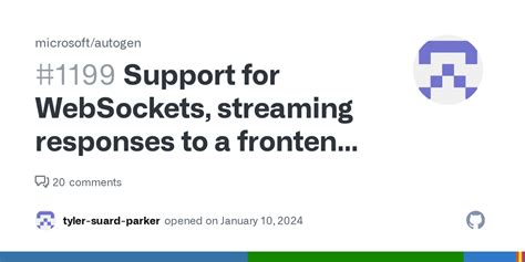 Support For Websockets Streaming Responses To A Frontend [feature
