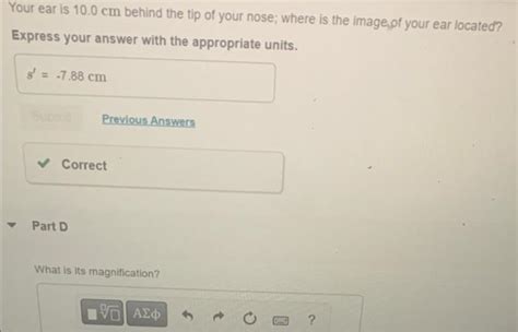 Solved Examining Your Image In A Convex Mirror Whose Radius Chegg