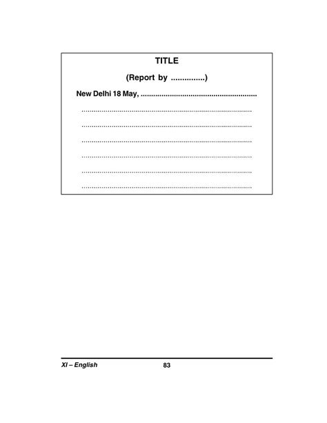 Report Writing Format For Grade 8 Design Talk