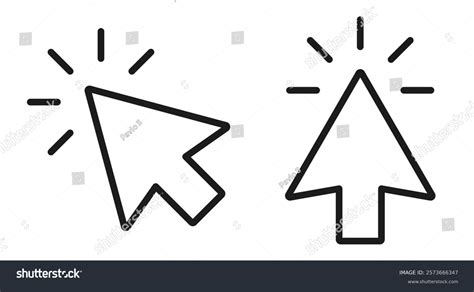 cursor arrow icon mouse click cursor stock vector royalty free 2573666347 shutterstock
