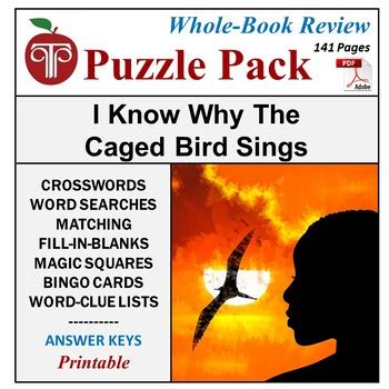 I Know Why The Caged Bird Sings Puzzle Pack Novel Study Review Activities