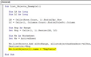 VBA ListObjects Guide To ListObject Excel Tables In Excel VBA