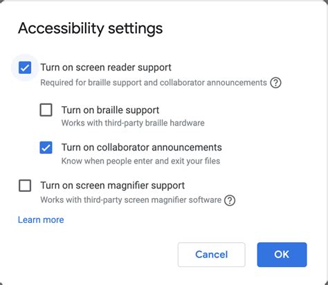 ClayCodes Org Google S Accessibility Menu Isn T As Accessible As It Could Be