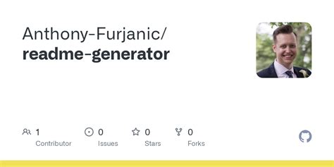 Github Anthony Furjanic Readme Generator