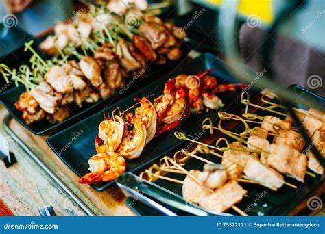 Close Up Of Delicious Grilled Seafood Platter Stock Image Image Of Food Lunch 75572171