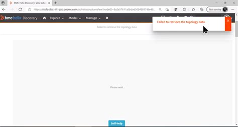 Discovery The Visualization Stays Empty And Displays The Error Failed