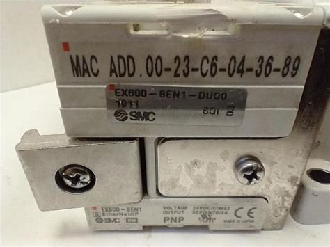 Smc Manifold Ex600 Sen1 Ethernet Ip Interface Unit Adapter Module Gha
