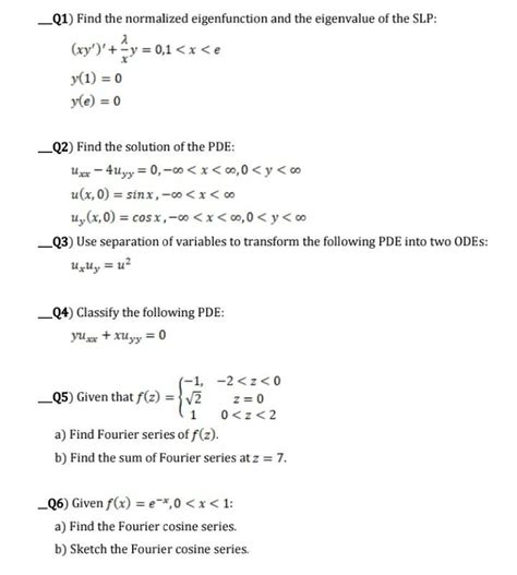 Solved 21 Find The Normalized Eigenfunction And The