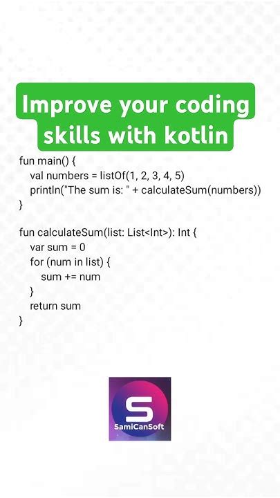 Improve Your Coding Skills With Kotlin Programming Kotlin Codingskills Youtube