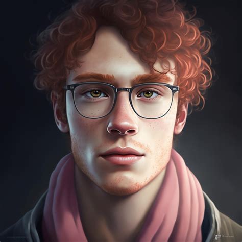 Premium Ai Image A Portrait Of A Handsome Young Man Wearing Glasses