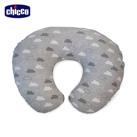 chiccoBoppy純棉多功能授乳枕 淺灰雲朵 羅馬尼亞製