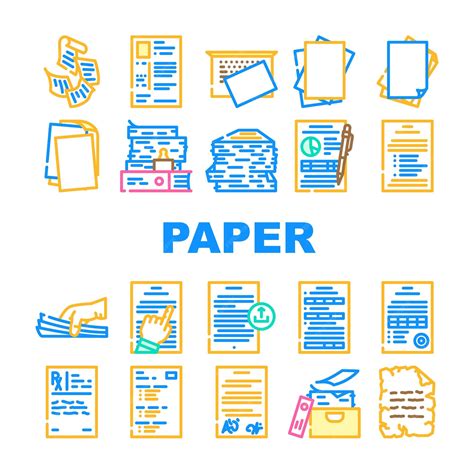 종이 흰색 찢어진 빈 아이콘 세트 벡터 시트 페이지 그런 지 배너 찢어진 그림자 립 노트 추상 마분지 메시지 종이 흰색 찢어진 빈 컬러 라인 삽화 프리미엄 벡터