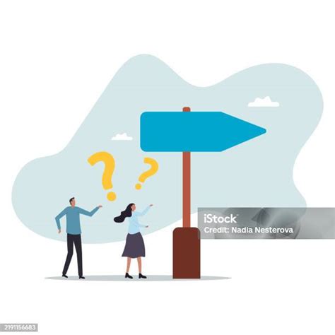 의심 불확실 또는 불확실성 올바른 길로 가기로 결정 혼란 비즈니스 Conceptflat 성격 고용과 노동에 대한 스톡 벡터 아트 및 기타 이미지 Istock