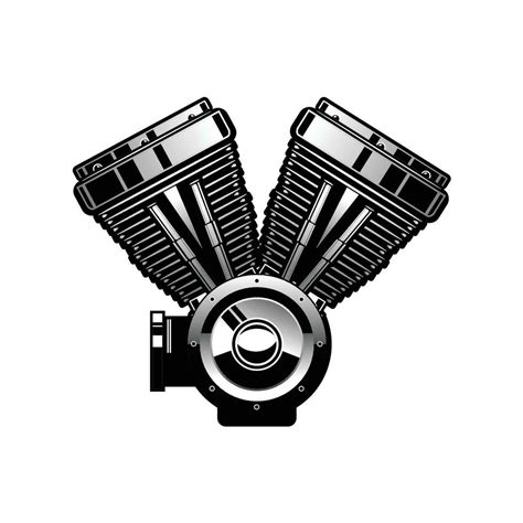 Motorcycle Engine Illustration On White Background 32477772 Vector Art