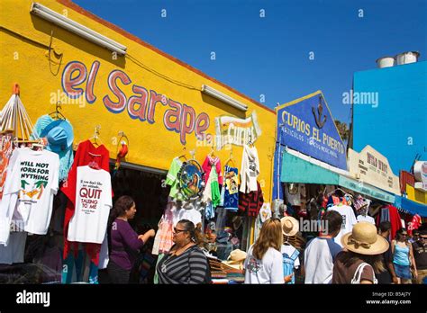 Stores Ensenada City Baja California Mexico North America Stock