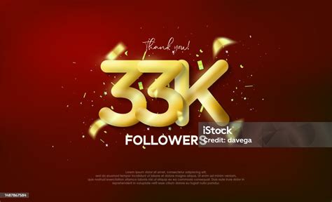 황금 금속 숫자 감사합니다 추종자 33k 3차원 형태에 대한 스톡 벡터 아트 및 기타 이미지 3차원 형태 감사합니다