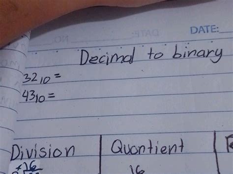 Convert Decimal To Binary 32 And 43 Studyx