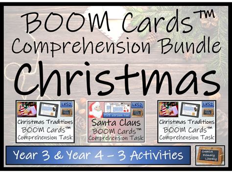 Christmas Lks2 Boom Cards™ Comprehension Bundle Teaching Resources