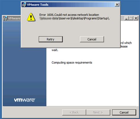 Unable To Install Vmware Tools Error 1606 The Virtual World Of Marc O Polo