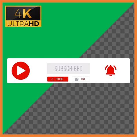 Animated K Youtube Subscribe Button Bell And Like Button Etsy