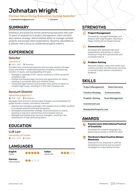 3 Solicitor Cv Examples For 2023