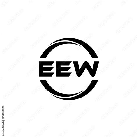 Eew Letter Logo Design With White Background In Illustrator Cube Logo