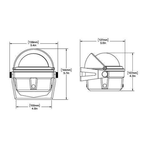 Ritchie B 81 Voyager Compass Bracket Mount Black Kesper Supply