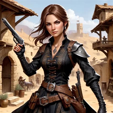 Dungeons And Dragons Character Art Of Female Gunslin