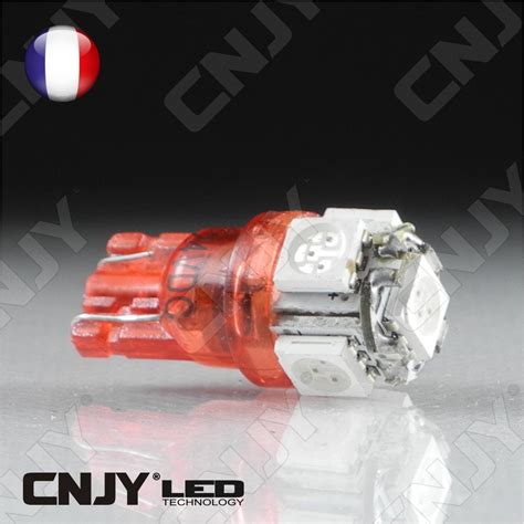 AMPOULE LED SMD ROUGE T W W V DC CULOT W X D POUR VEILLEUSE FEUX DE PLAQUE GABARIT