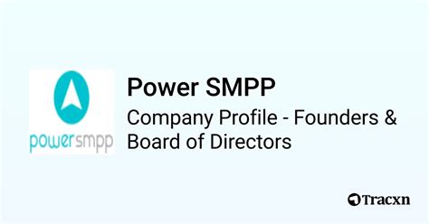 Power Smpp 2025 Founders And Board Of Directors Tracxn