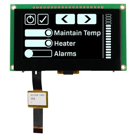 27 Inch White Graphic Oled Module With Capacitive Touchscreen Molex Connector