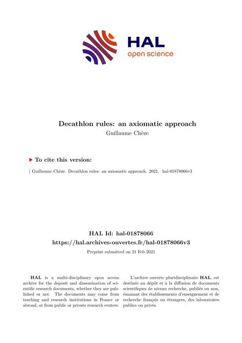 Pdf Decathlon Rules An Axiomatic Approach Dokumentips