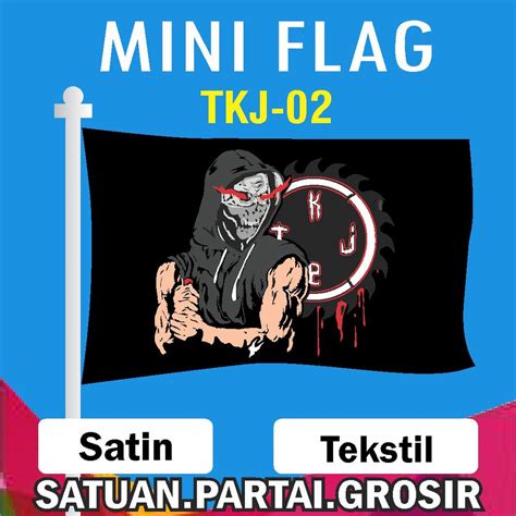 Jual Sablon Bendera Printing Custom Motif TKJ Mini Flag Printing