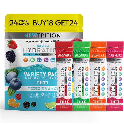 Hydration Packets Electrolyte Drink Powder Packets Dehydration Relie