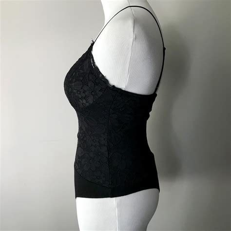 Black Lace Bustier Style Bodysuit From Noctex In A Depop
