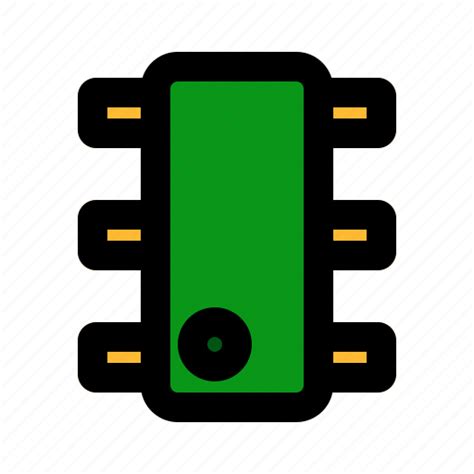 Microchip Electrical Component Chip Icon Download On Iconfinder