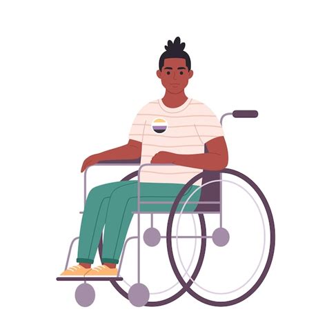 Premium Vector Young Character With Non Binary Pin She He They