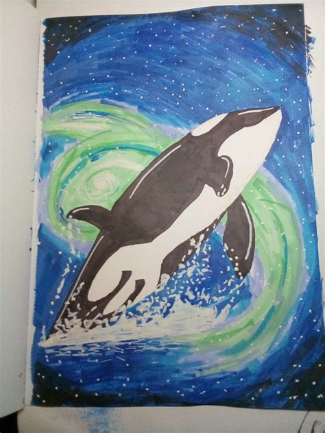 302134 Safe Artistormspryde Cetacean Mammal Orca Space Space