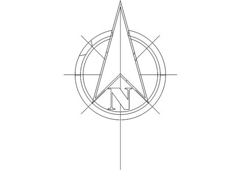 North Arrow Symbol Architectural Compass Symbols Tattoo Cad Arrows