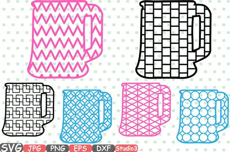 Chevron Beer Mug Svg Silhouette Cutting Files Sign Icons Cricut Design