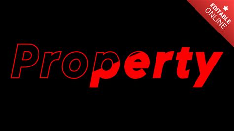 Property Text Effect Generator
