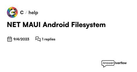 Net Maui Android Filesystem C