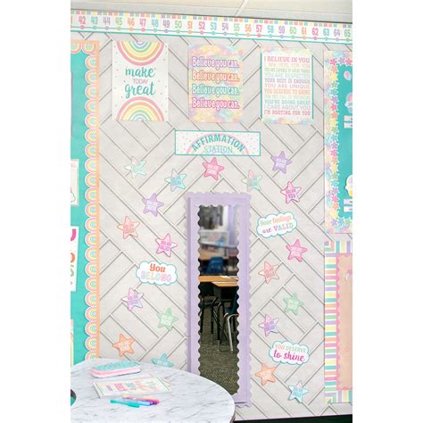 Pastel Pop Positive Affirmations Mini Bulletin Board Tcr8414