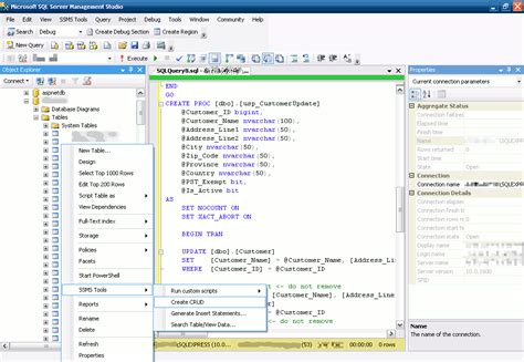 Quickly Generate Crud Create Read Update Delete Stored Procedures