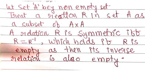 Is Null Set Is Also Symmetric Relation