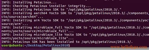 ZYNQ Petalinux开发准备工作 章节三 Petalinux开发环境的安装 Hello FPGA