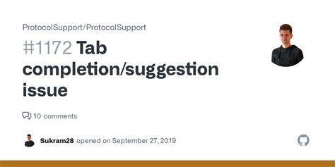 Tab Completionsuggestion Issue · Issue 1172 · Protocolsupport