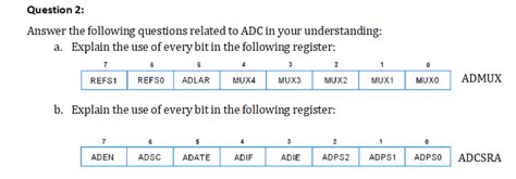 Solved Answer The Following Questions Related To Adc In Your Chegg