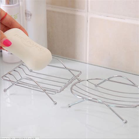 Creative Brief Stainless Steel Bathroom Soap Dishes Box Holder Storage