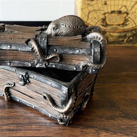 Steampunk Octopus Treasure Chest Trinket Box Etsy Canada Steampunk